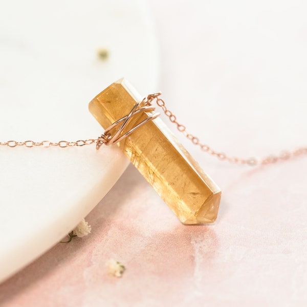 Citrine Pendant - Etsy