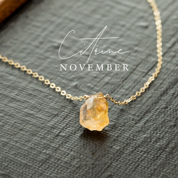 Citrine Necklace - Etsy