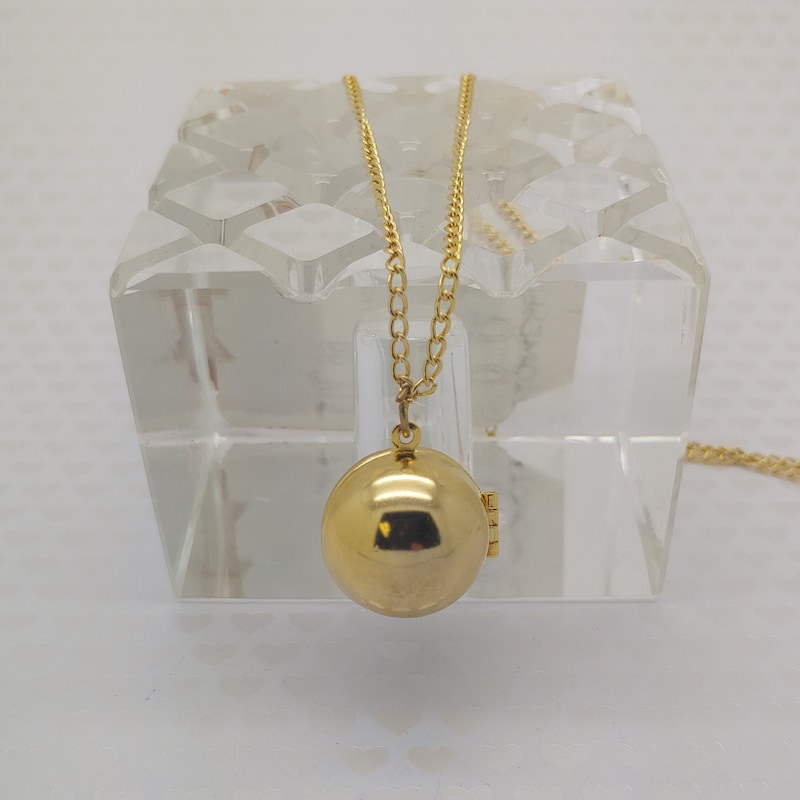 Ball Locket Necklace - Etsy