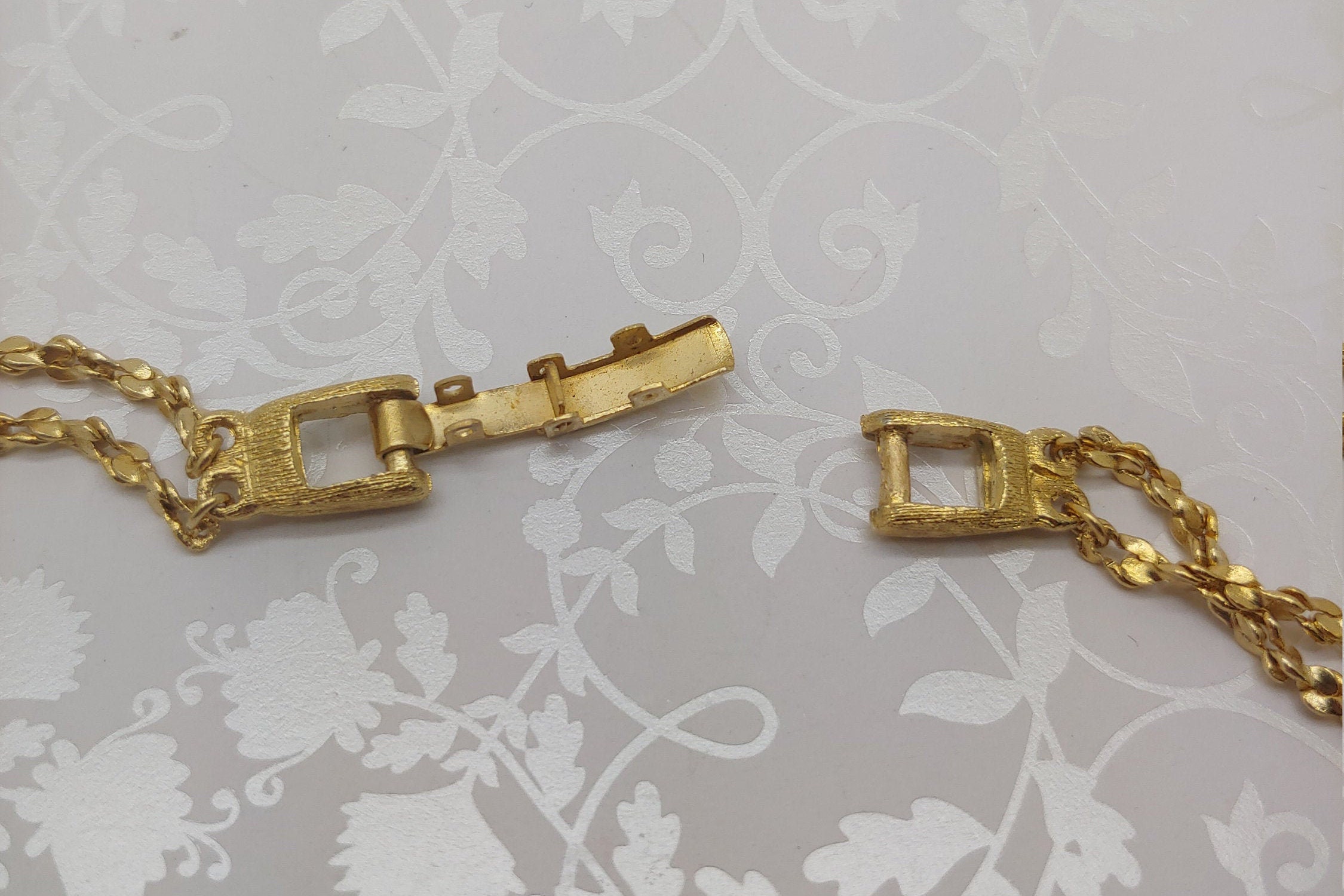 Vintage Gold Tone Double Chain Twisted Serpentine Tinsel - Etsy