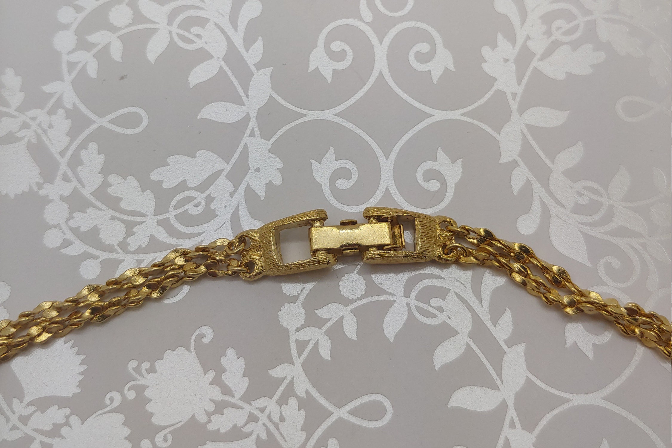 Vintage Gold Tone Double Chain Twisted Serpentine Tinsel - Etsy