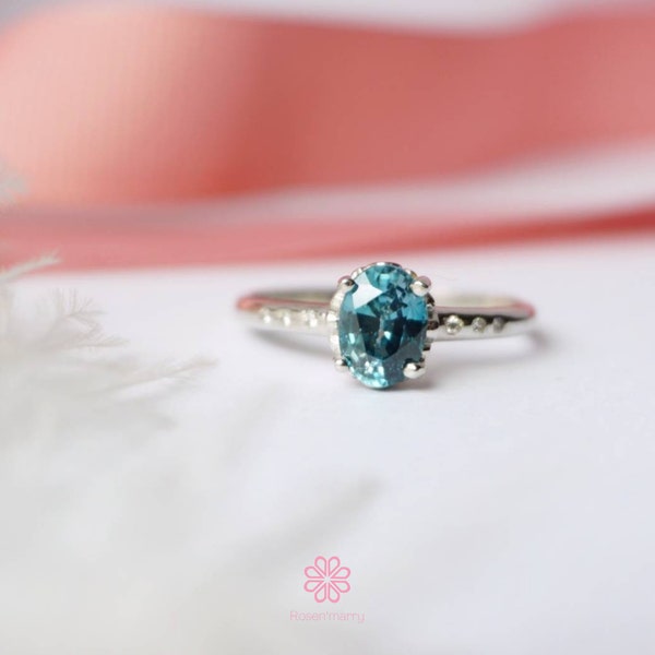 Blue Zircon Ring - Etsy