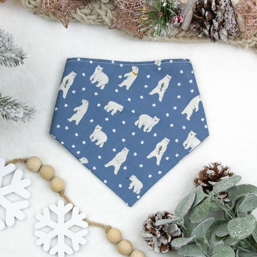 Blue Polar Bear Winter Dog Collar - Etsy