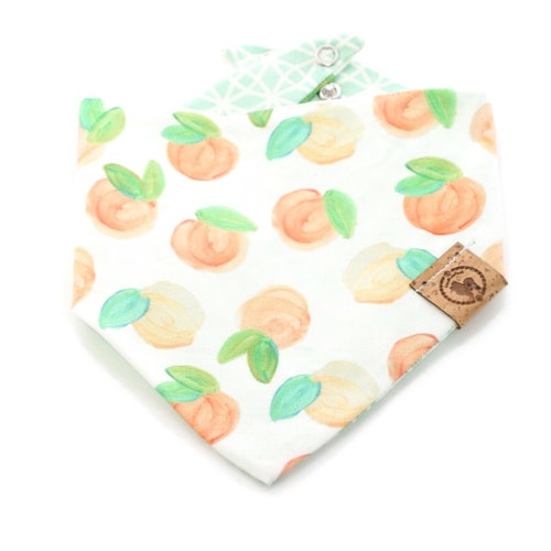 Peaches Dog Bandana Peachy Fruit Spring Over the Collar - Etsy