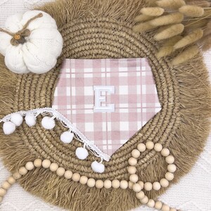 Rose Gold Plaid Dog Bandana Blush Pink Dog Bandana Fall Dog - Etsy