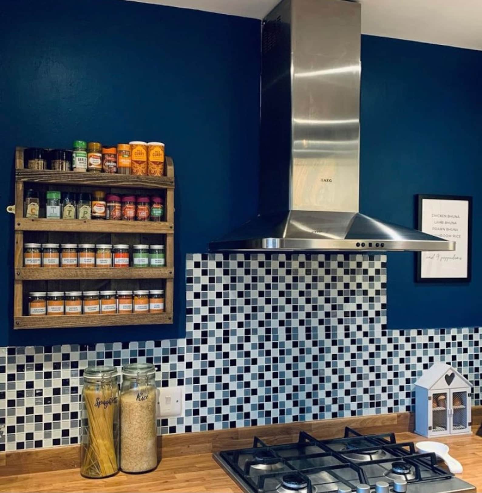 Rustic Spice Rack Wooden Spice Rack Wall Mounted Spice Rack - Etsy