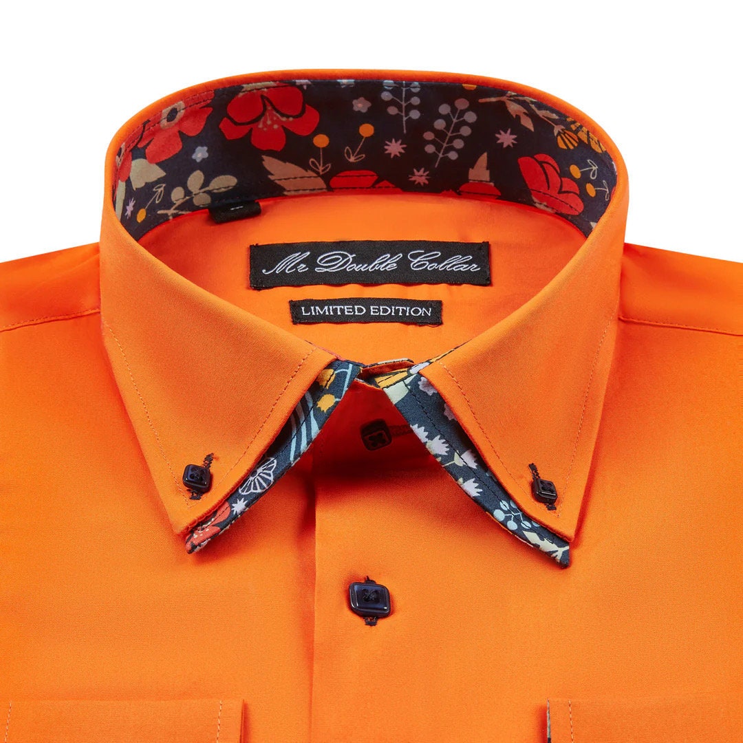 Limited Edition Men’s Stylish Italian Design Navy Floral Shirt With ...