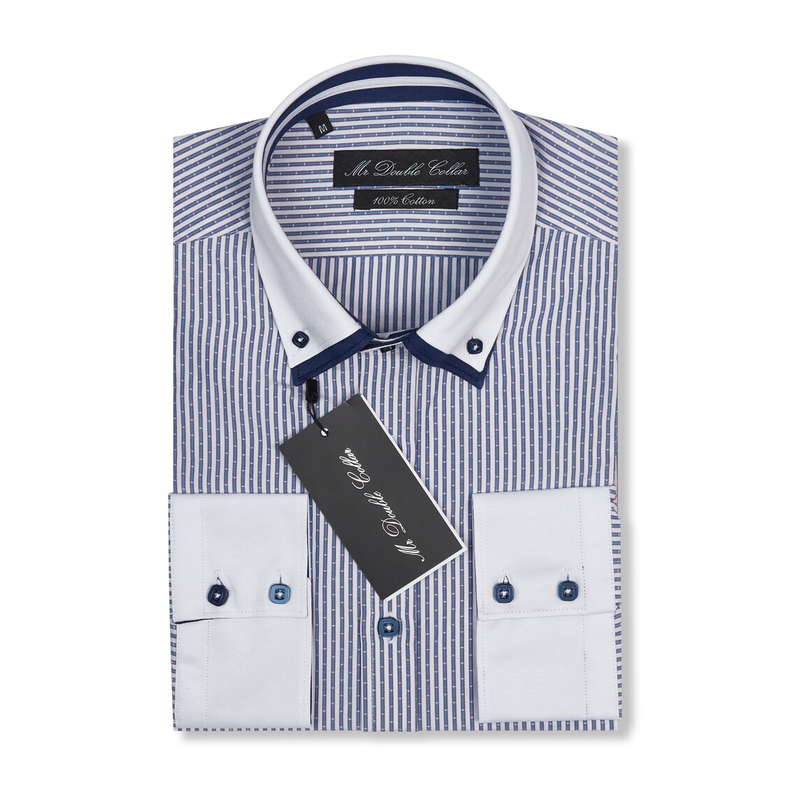 Mens Shirt Smart Casual Formal Double Collar Longsleeve Oxford Edition ...