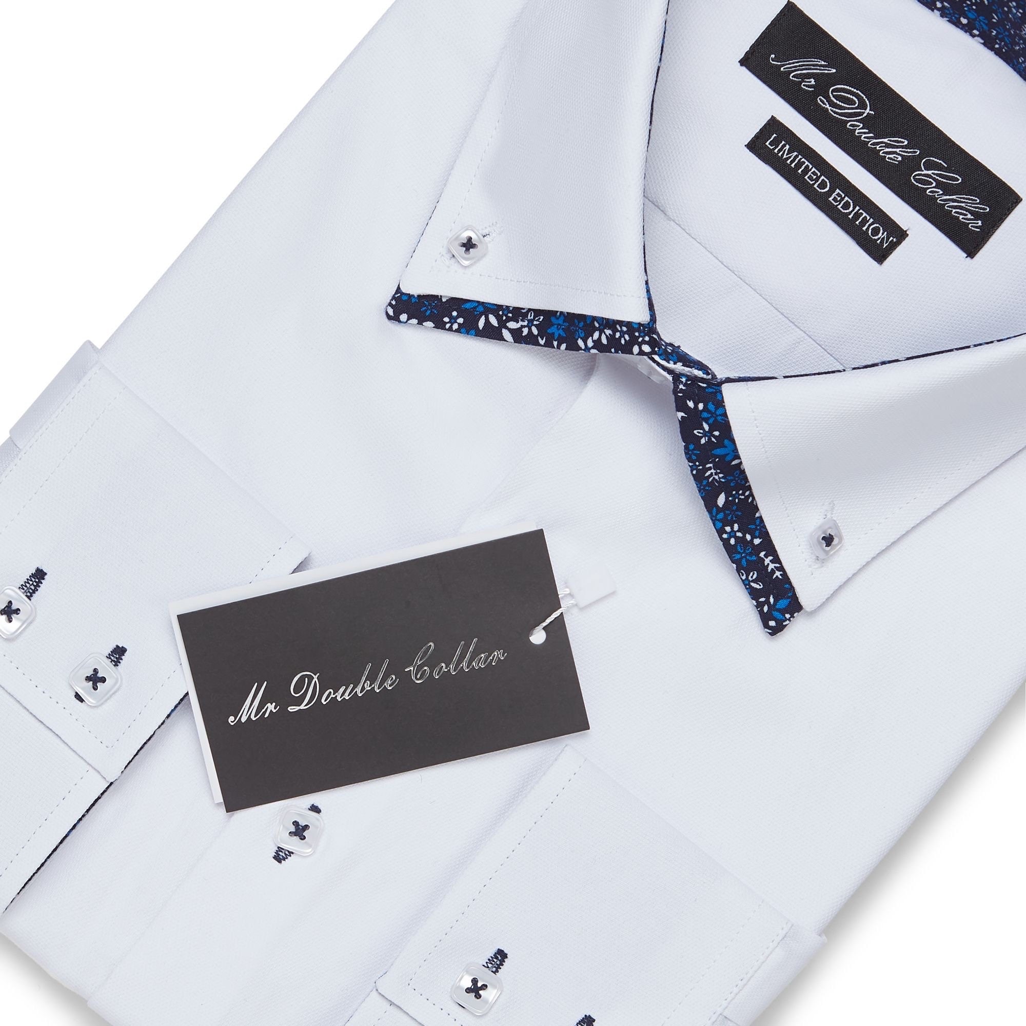 Men’s Shirt Smart Casual Formal Double Collar Longsleeve - Oxford ...