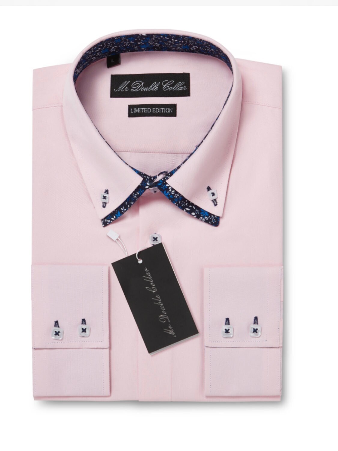Mens Shirt Smart Casual Formal Double Collar Longsleeve Oxford Edition ...