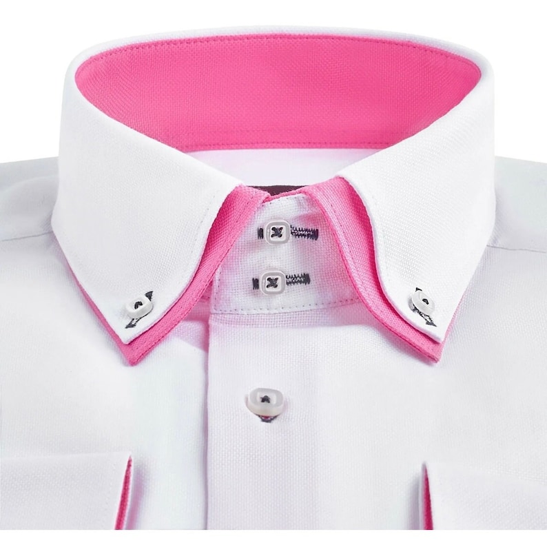 Limited Edition Mens Smart Italian Design Pink Floral Shirt With Double ...