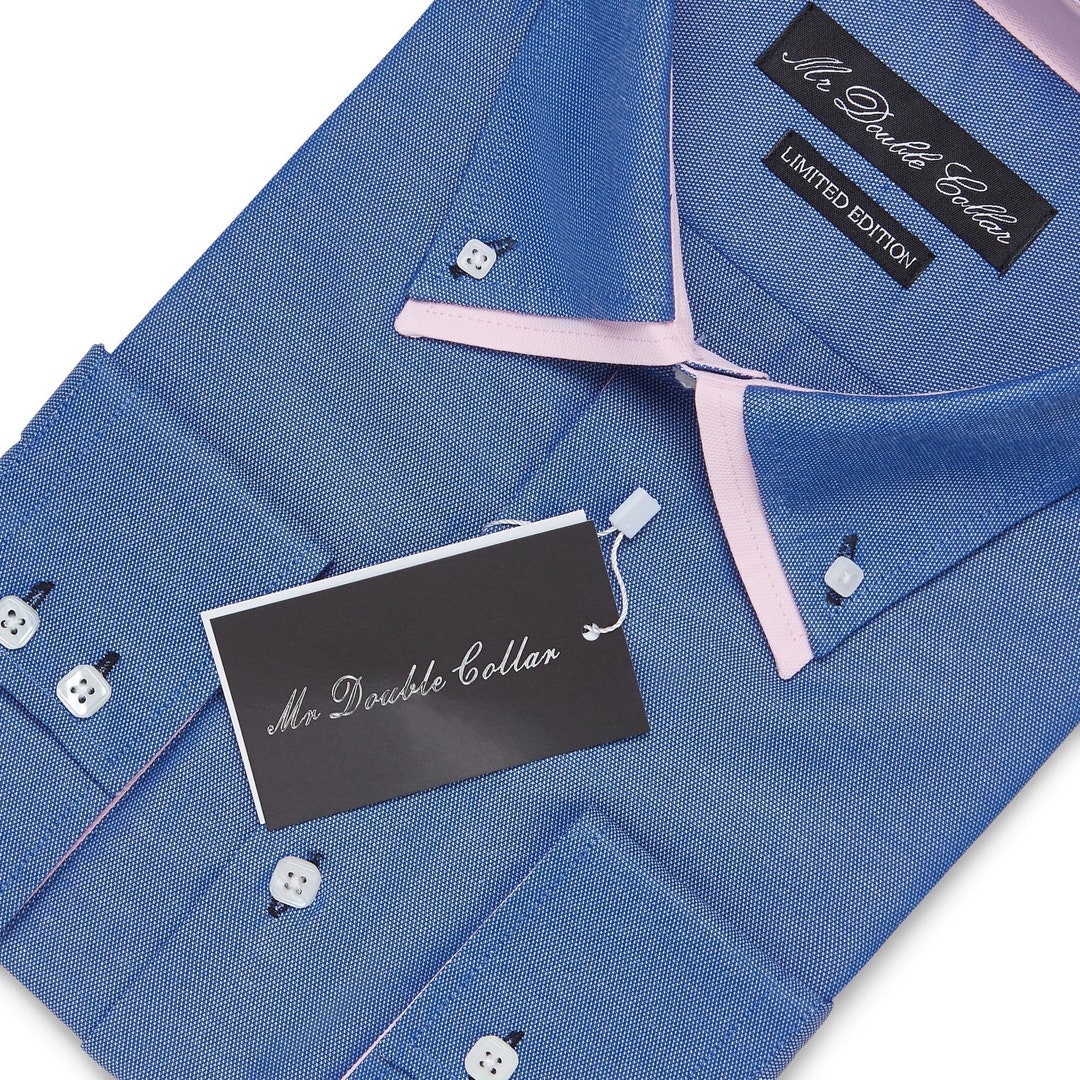 Men’s Shirt Smart Casual Formal Double Collar Longsleeve - Etsy