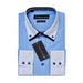 Men’s Shirt Smart Casual Formal Double Collar Longsleeve - Oxford ...