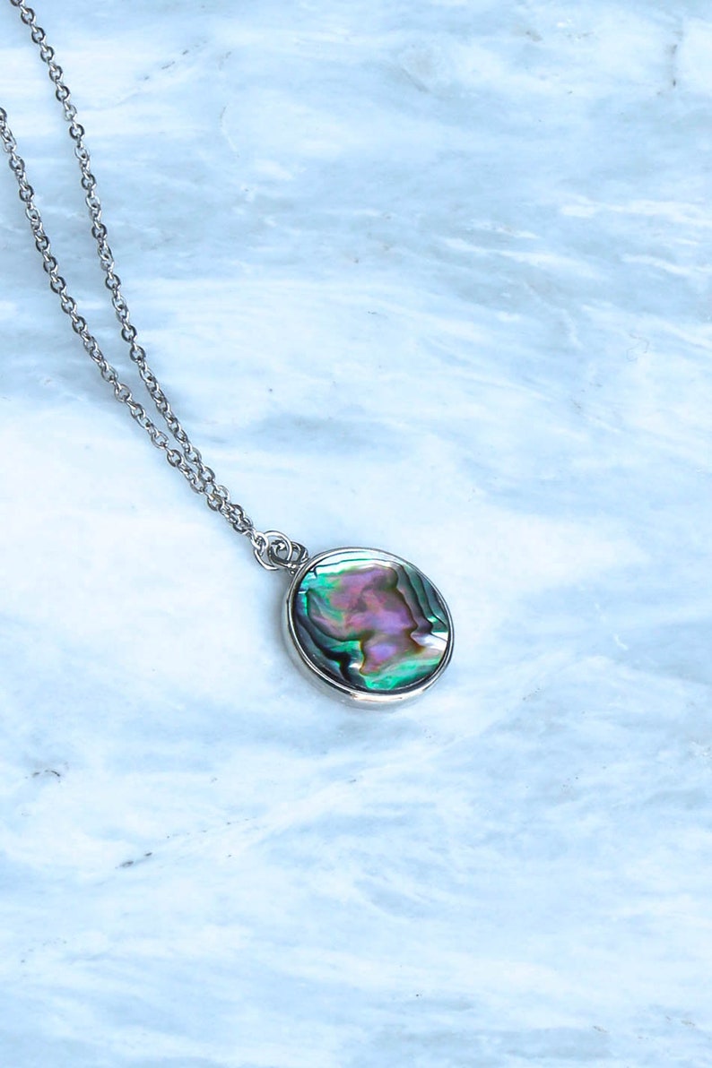 Abalone Shell Necklace Abalone Pendant Abalone Drop - Etsy