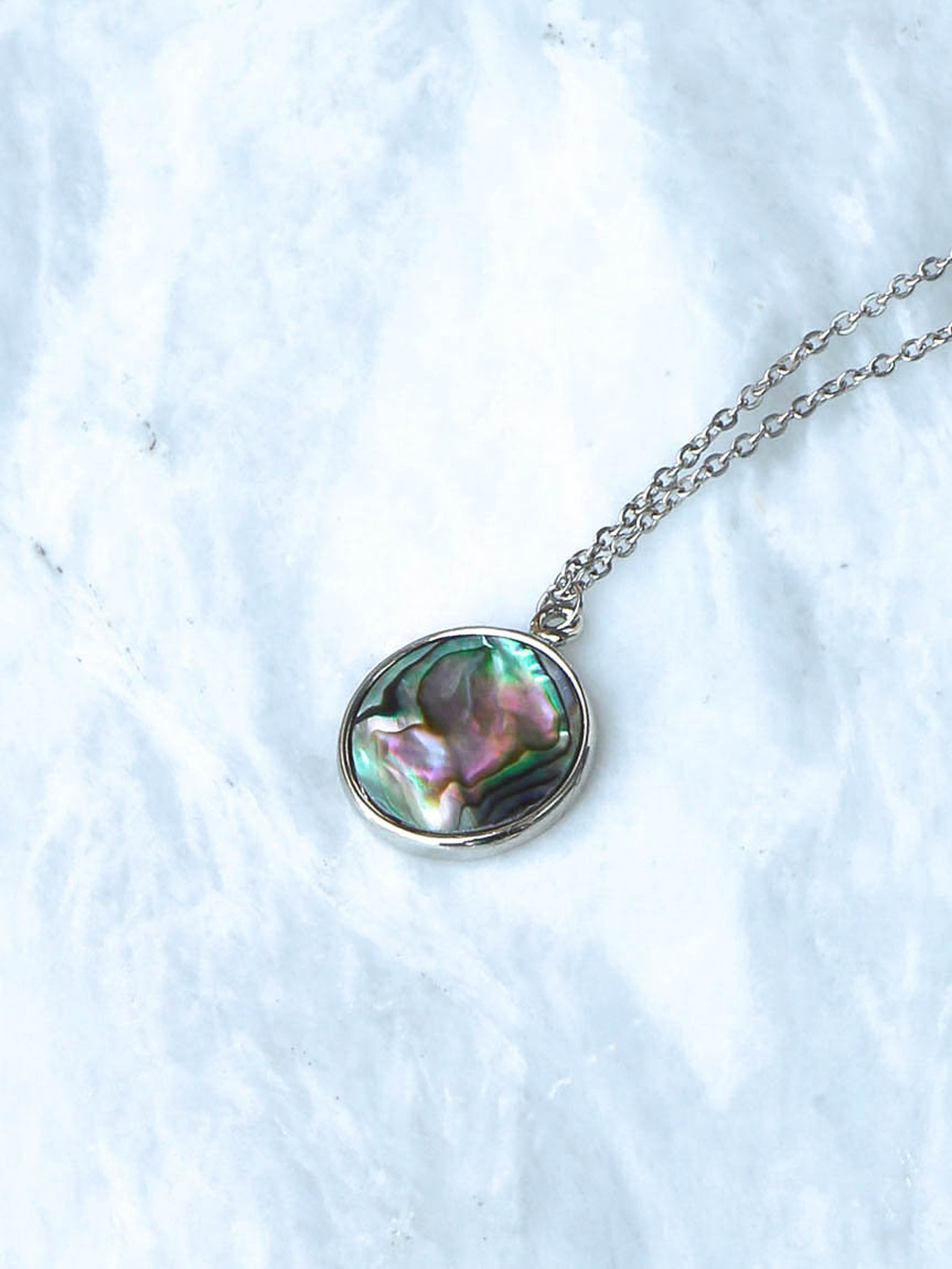 Abalone Shell Necklace Abalone Pendant Abalone Drop - Etsy