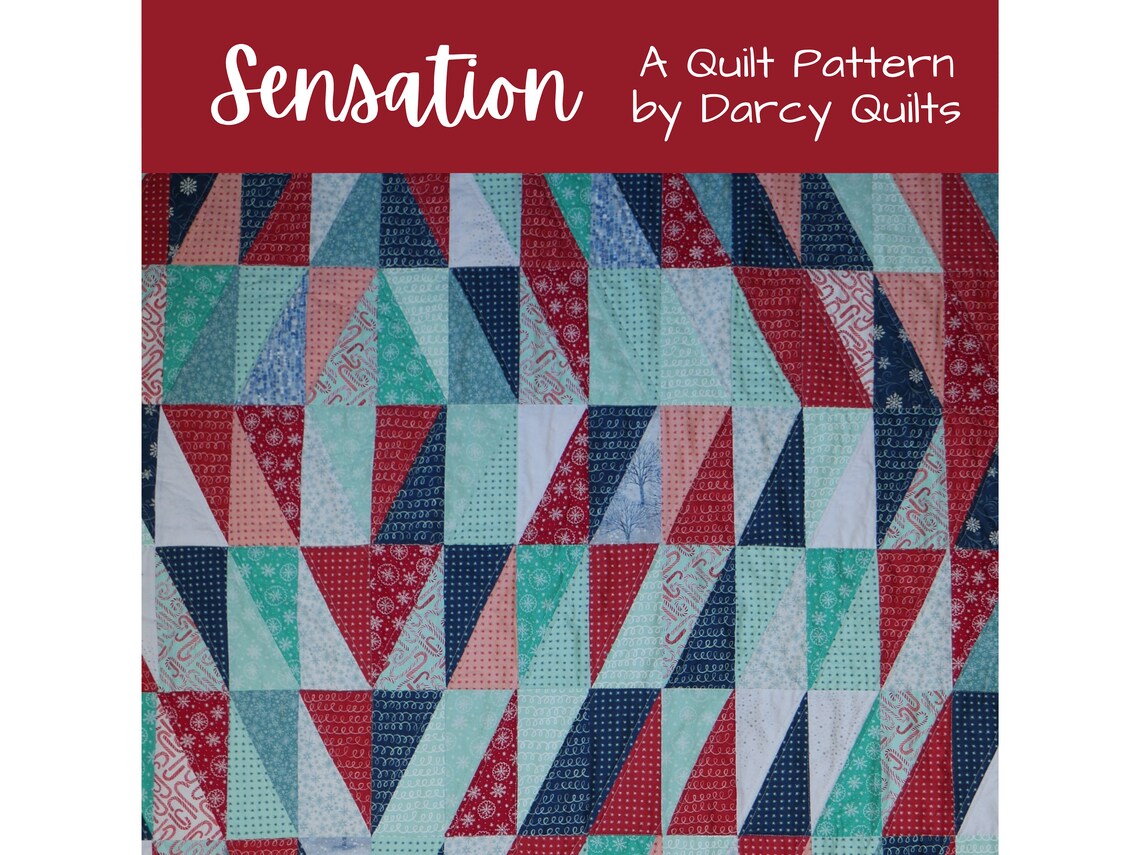 Half Rectangle Triangle Quilt Pattern, Quilting Gifts for Quilters ...