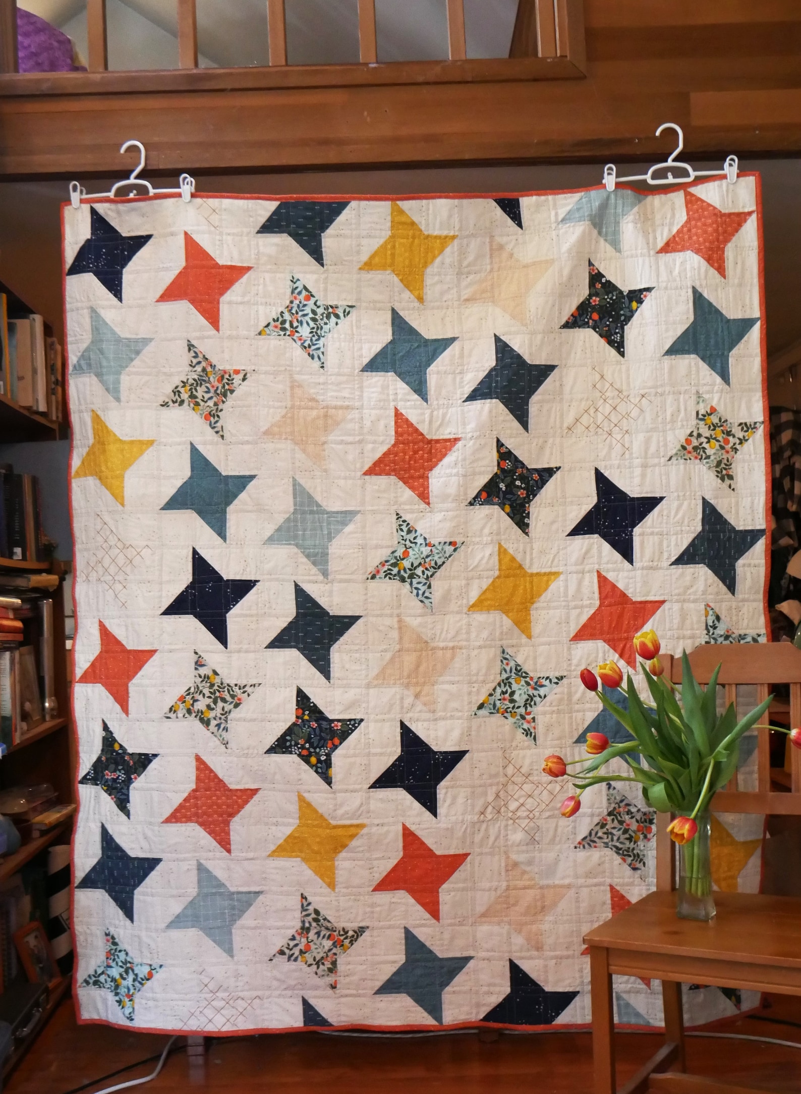 Friendship Stars Quilt Pattern, Quilt Blocks Patterns, Bed Size Quilt ...