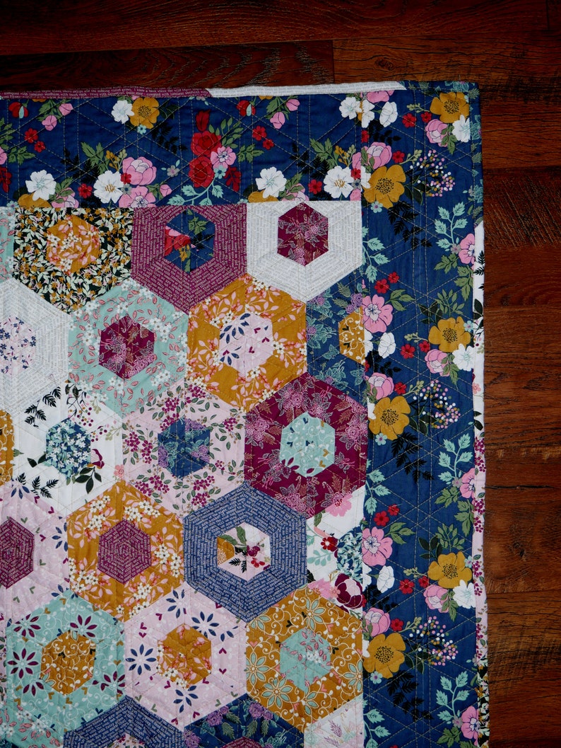 Easy Modern Hexagons Quilt Patterns Strip Piecing Quilt - Etsy