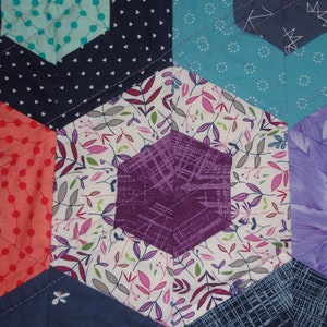 Easy Modern Hexagons Quilt Patterns, Strip Piecing Quilt Patterns ...