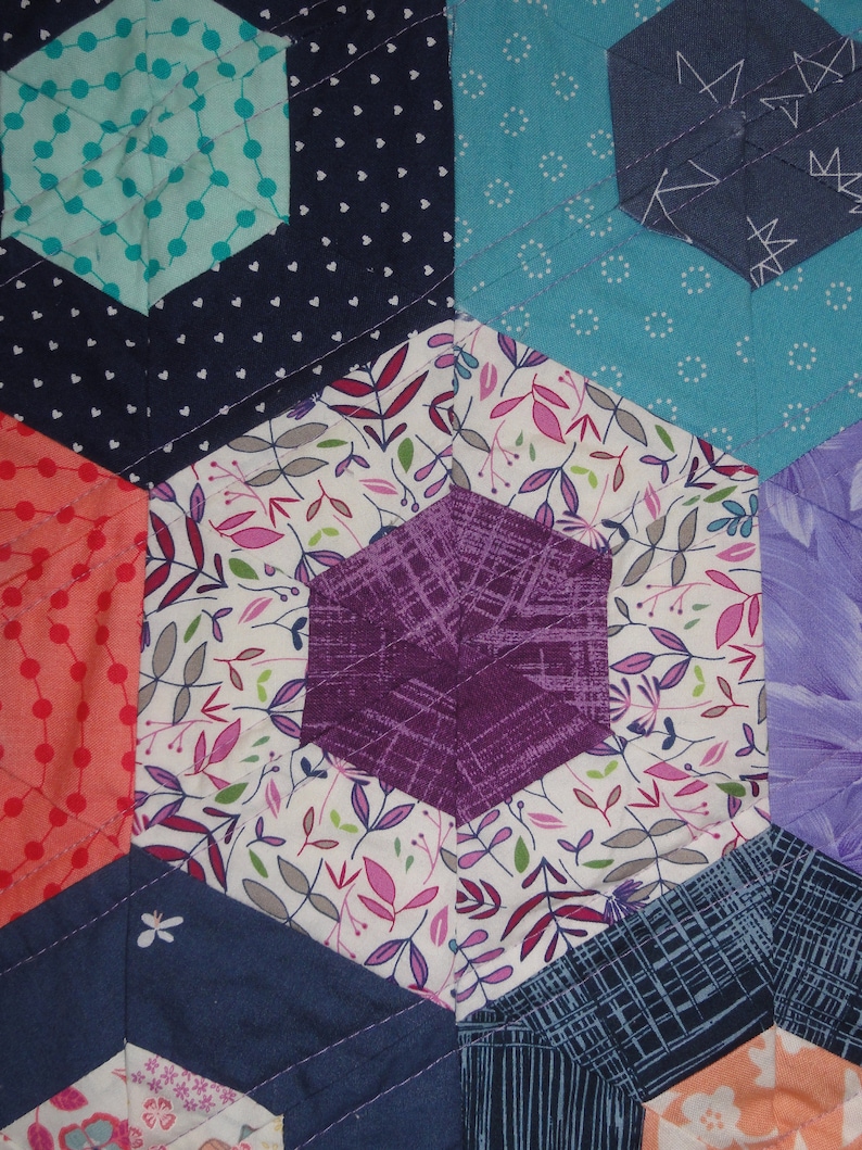 Easy Modern Hexagons Quilt Patterns Strip Piecing Quilt - Etsy