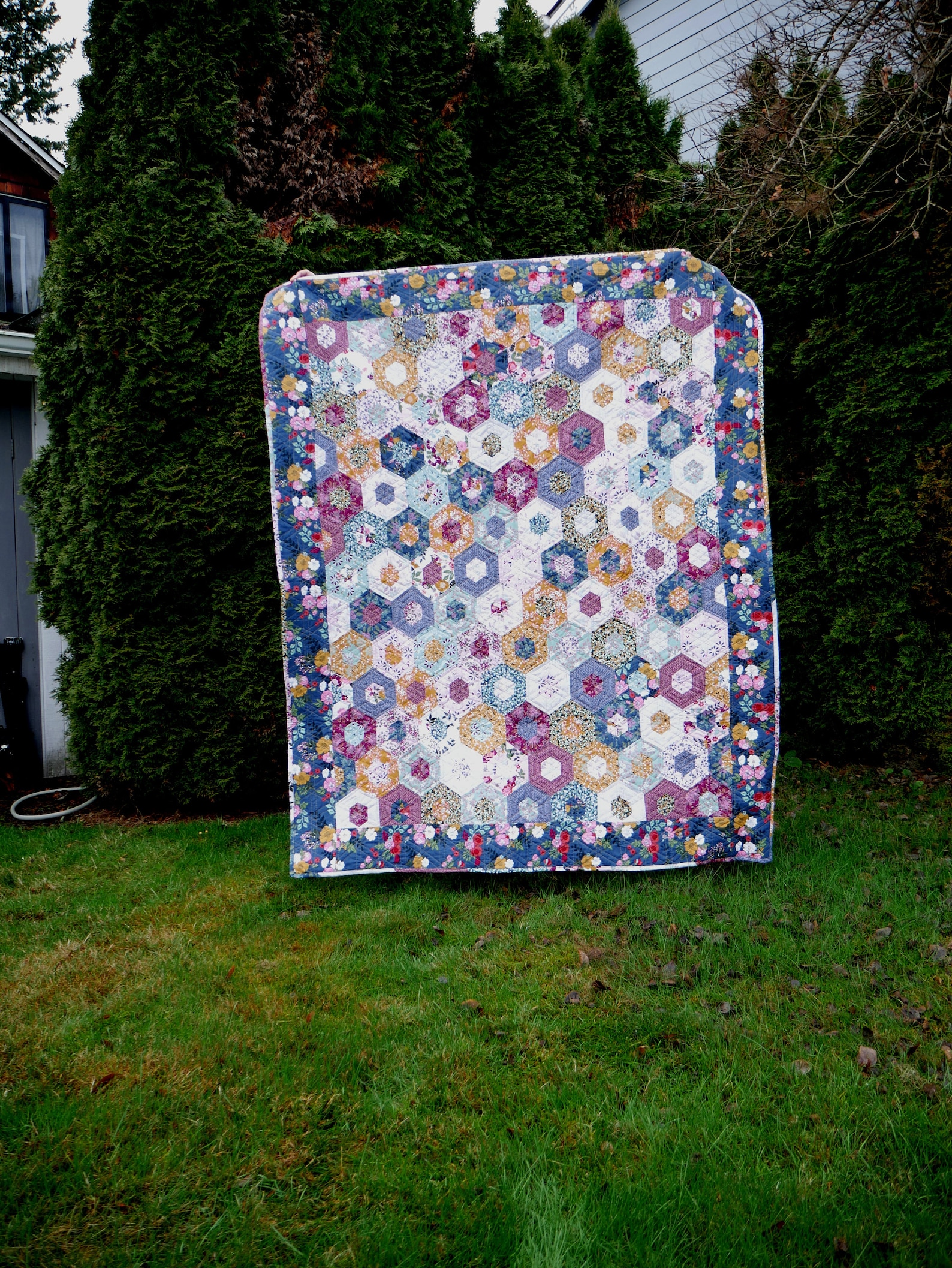 Easy Modern Hexagons Quilt Patterns Strip Piecing Quilt - Etsy