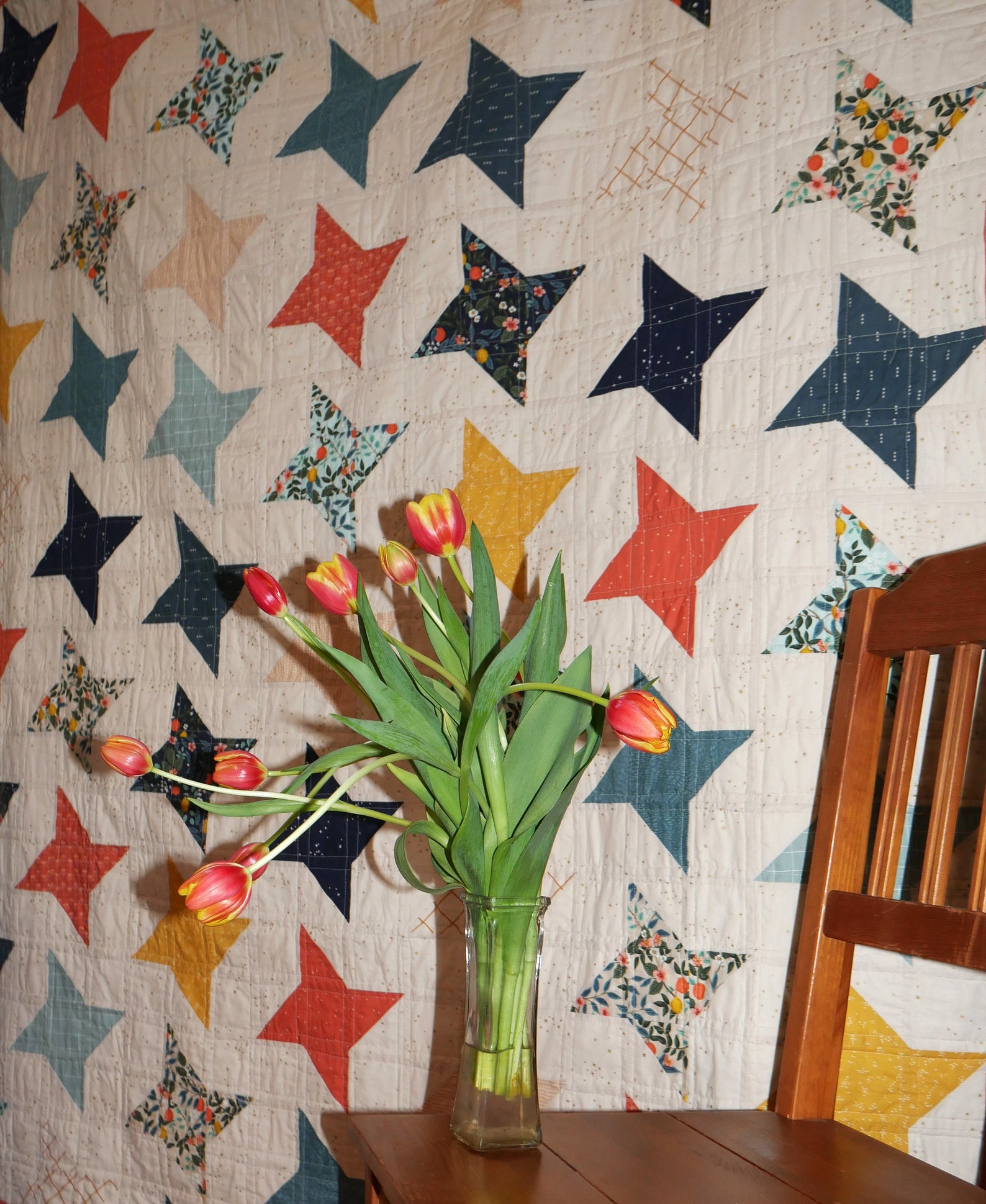 Friendship Stars Quilt Pattern, Quilt Blocks Patterns, Bed Size Quilt ...