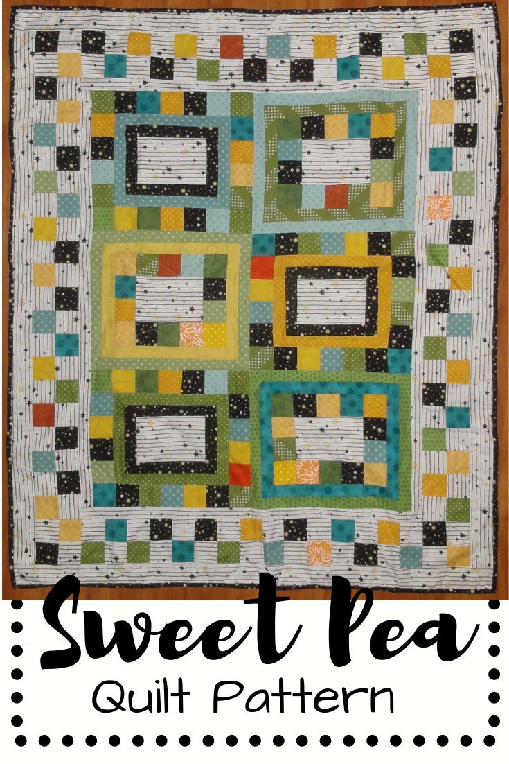 Quick and Easy PDF Quilt Pattern, Simple Baby Quilt Pattern, Modern ...