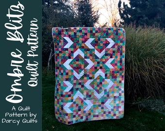 Easy Modern Hexagons Quilt Patterns, Strip Piecing Quilt Patterns, Patchwork Quilting, PDF for ...