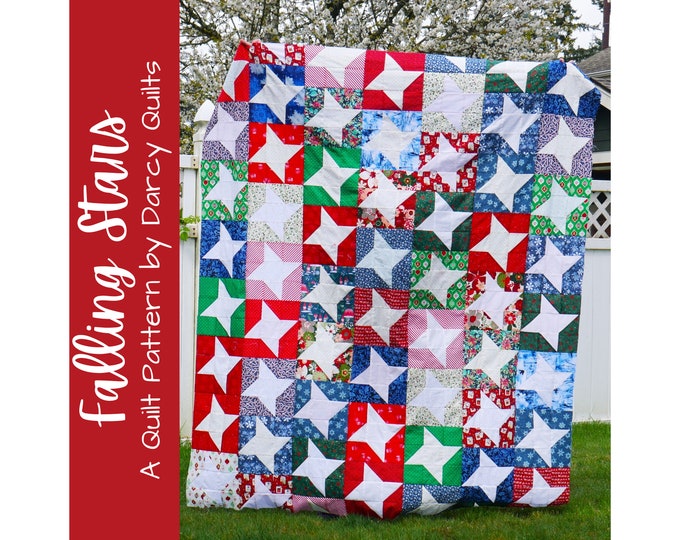 Stars Over Texas Quilt Pattern - PDF Queen Size Quilt Pattern, Instant ...