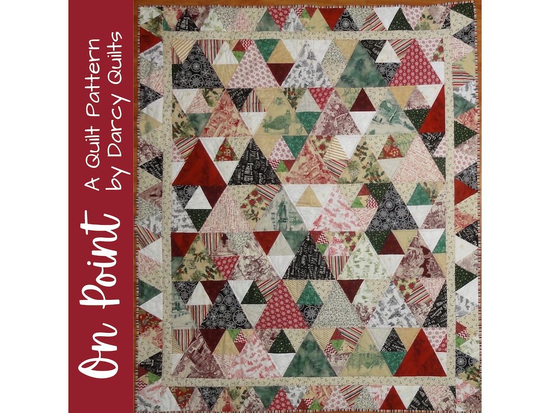 Christmas Triangles Quilt Pattern - Holiday Quilt Pattern - Couch Sized ...