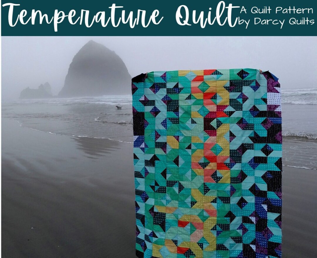 Temperature Quilt Patterns Quilted Temperature Blanket - Etsy