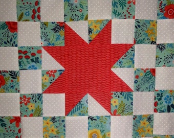 Sewing & Fiber Kits & How To Triptych Modern Star Quilt Pattern ...