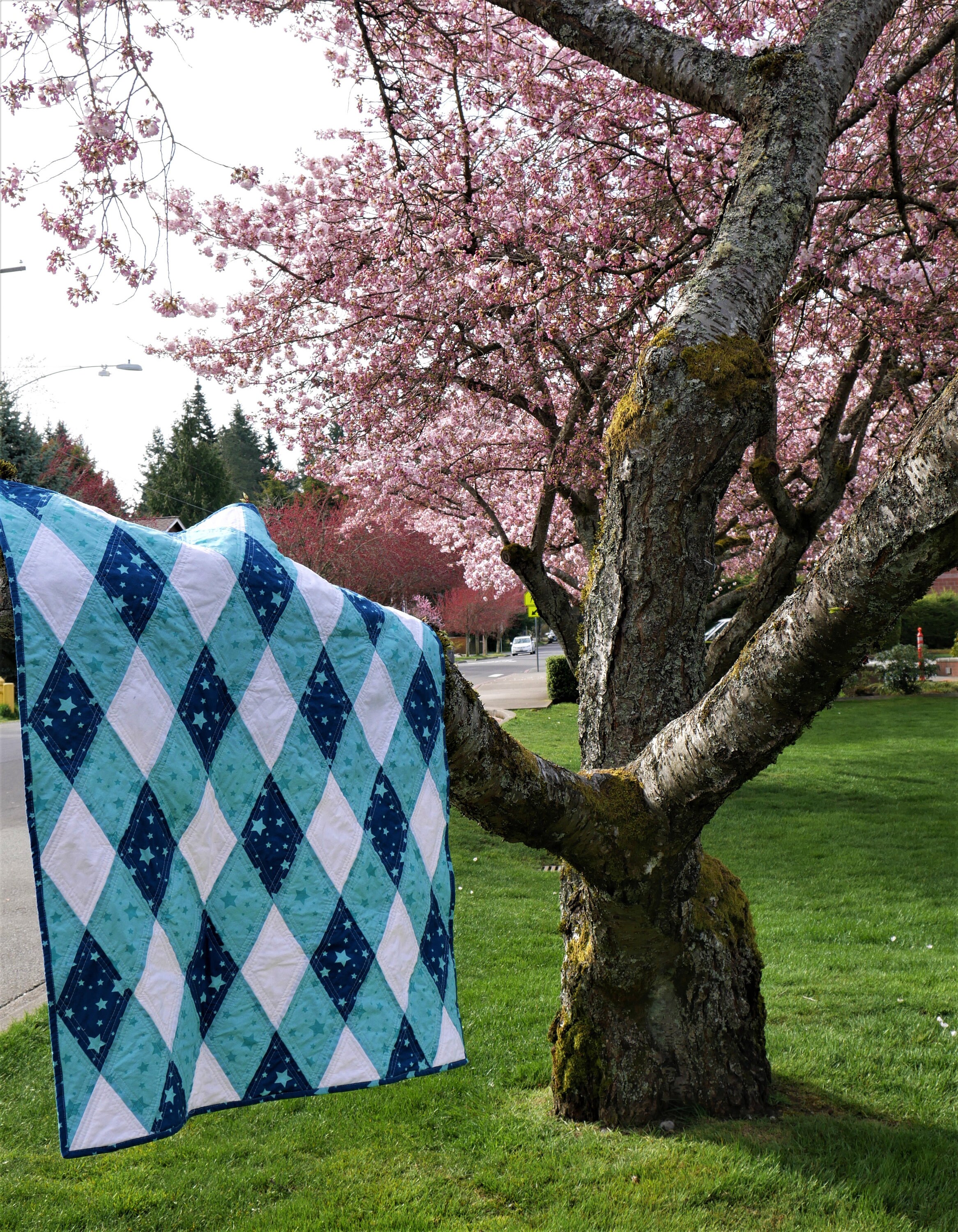 Gingham Quilt Pattern - Farmhouse Plaid Quilt Pattern - Diamond Plaid ...