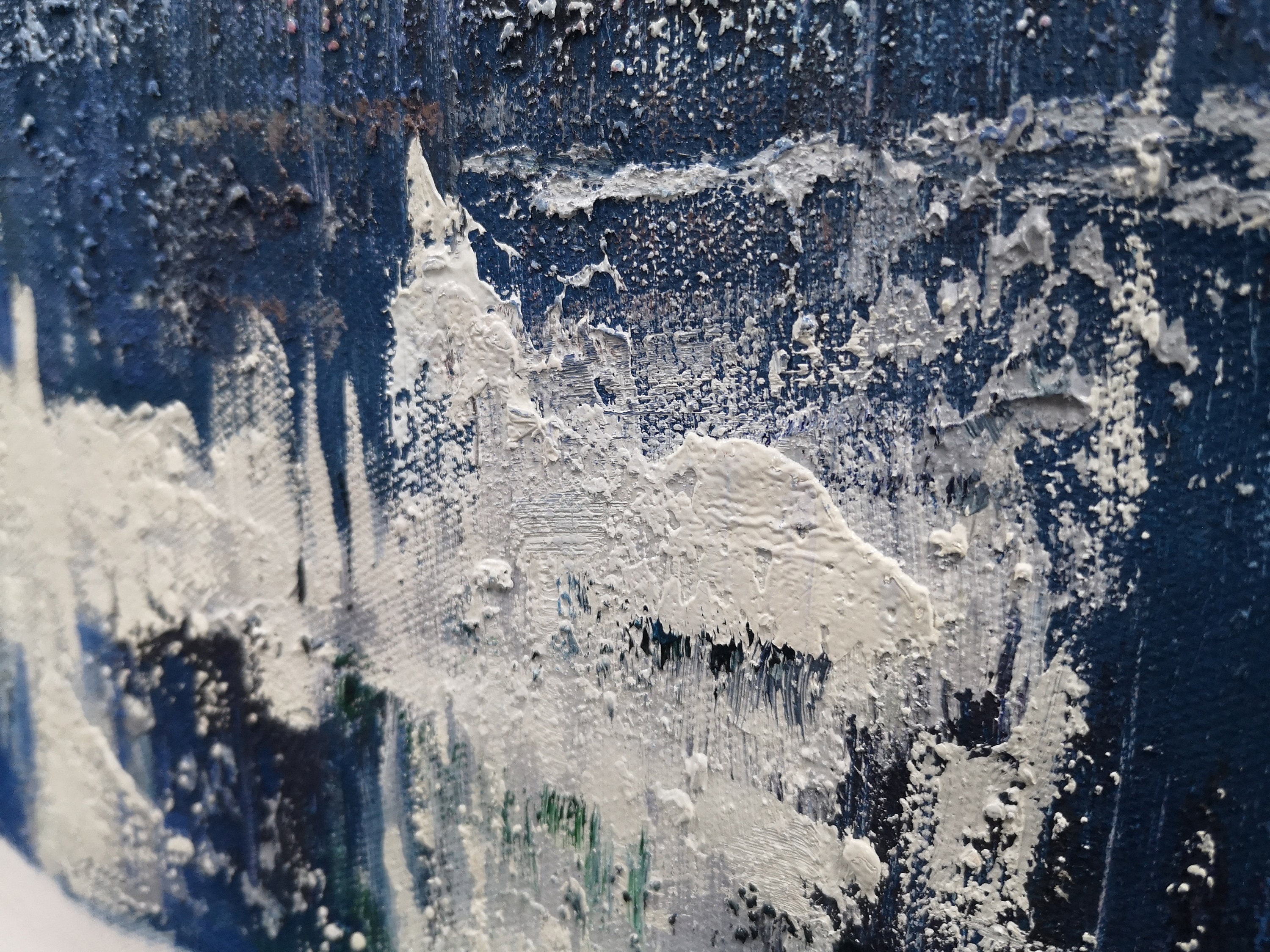 Large Blue Abstract PaintingWhite Abstract ArtAbstract | Etsy