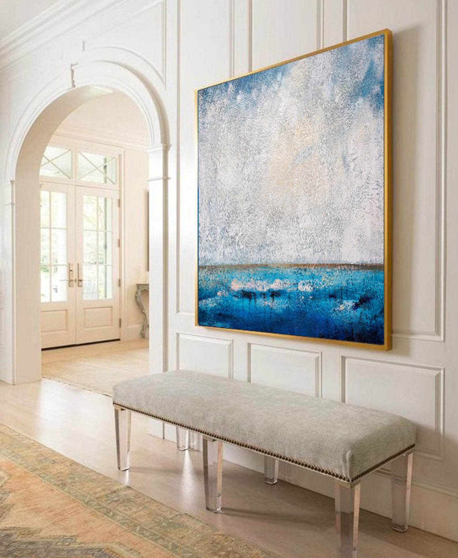Ocean Paintinglarge Sky and Sea Paintingliving Room - Etsy