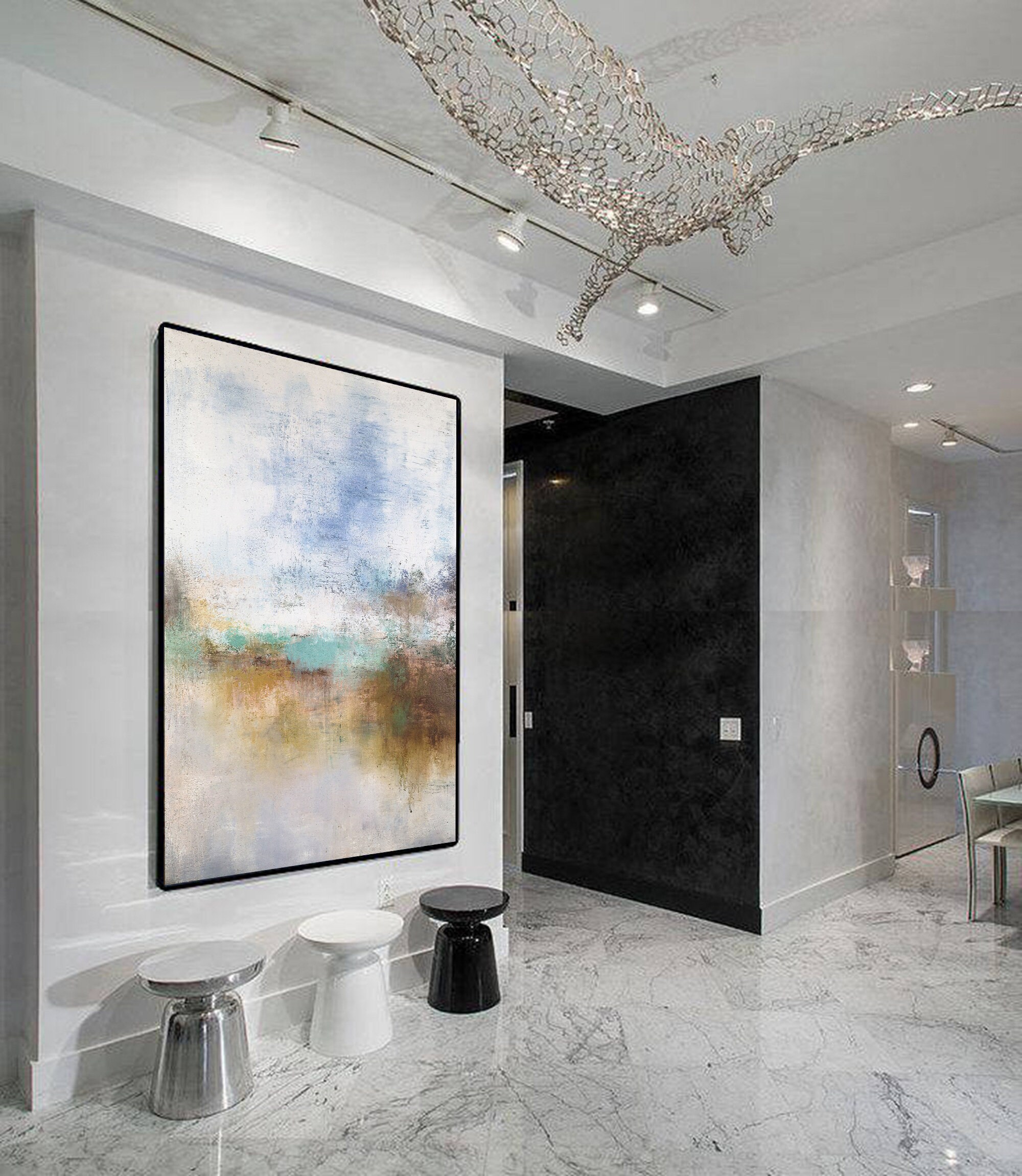 Landscape Abstract Painting Brown Abstract Painting Original - Etsy UK