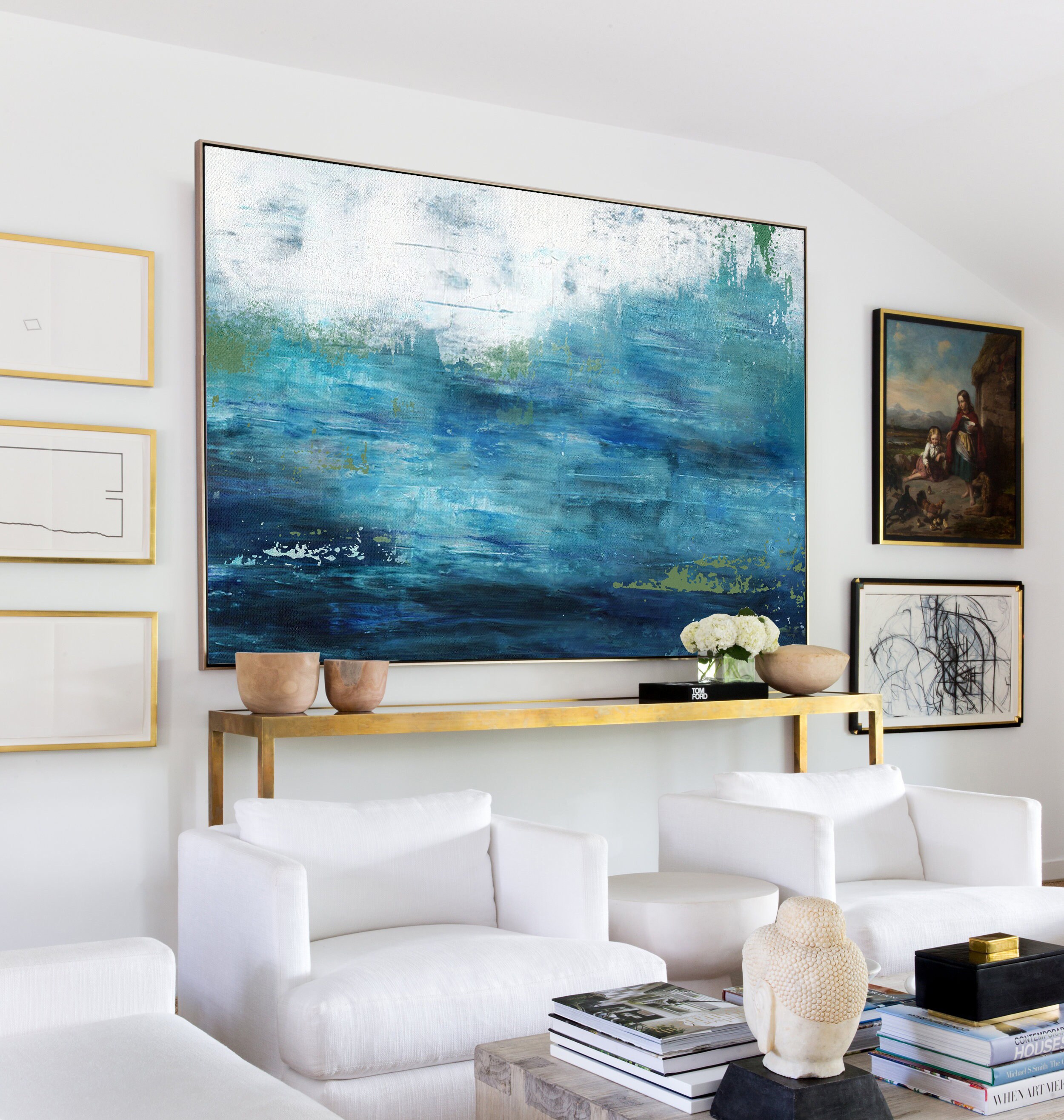 Large Ocean Canvas Oil Painting Large Wall Sea Painting - Etsy