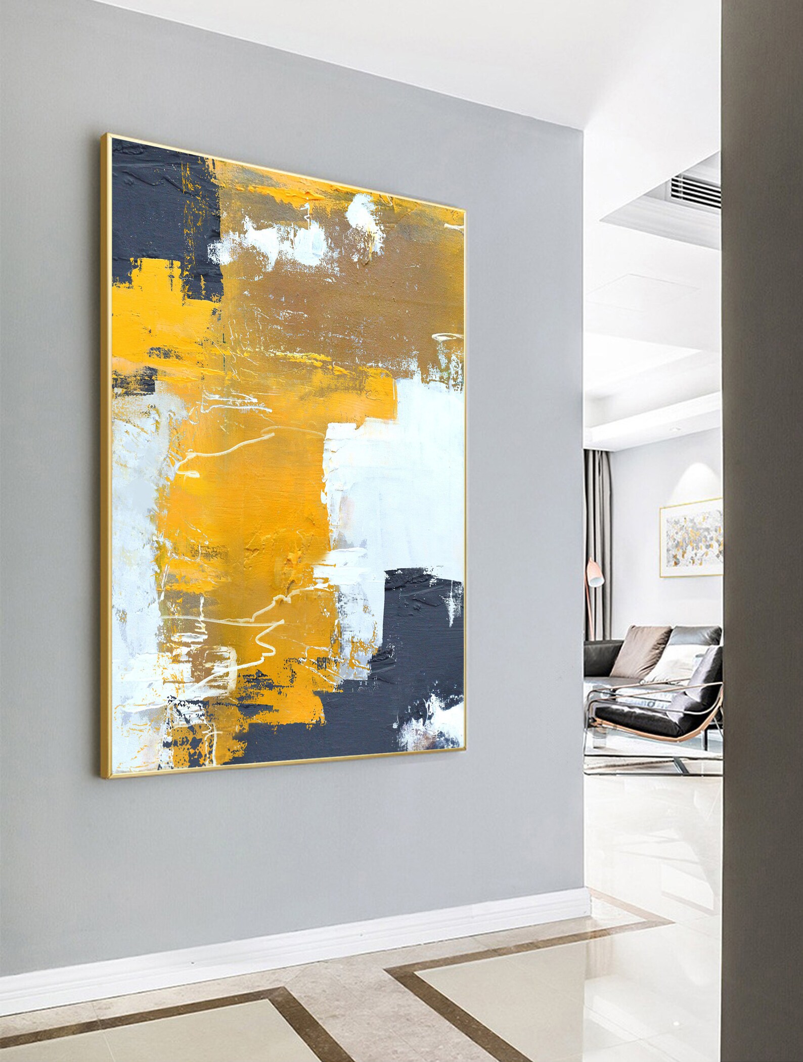 Original Orange Yellow Abstract Paintingabstract Painting - Etsy