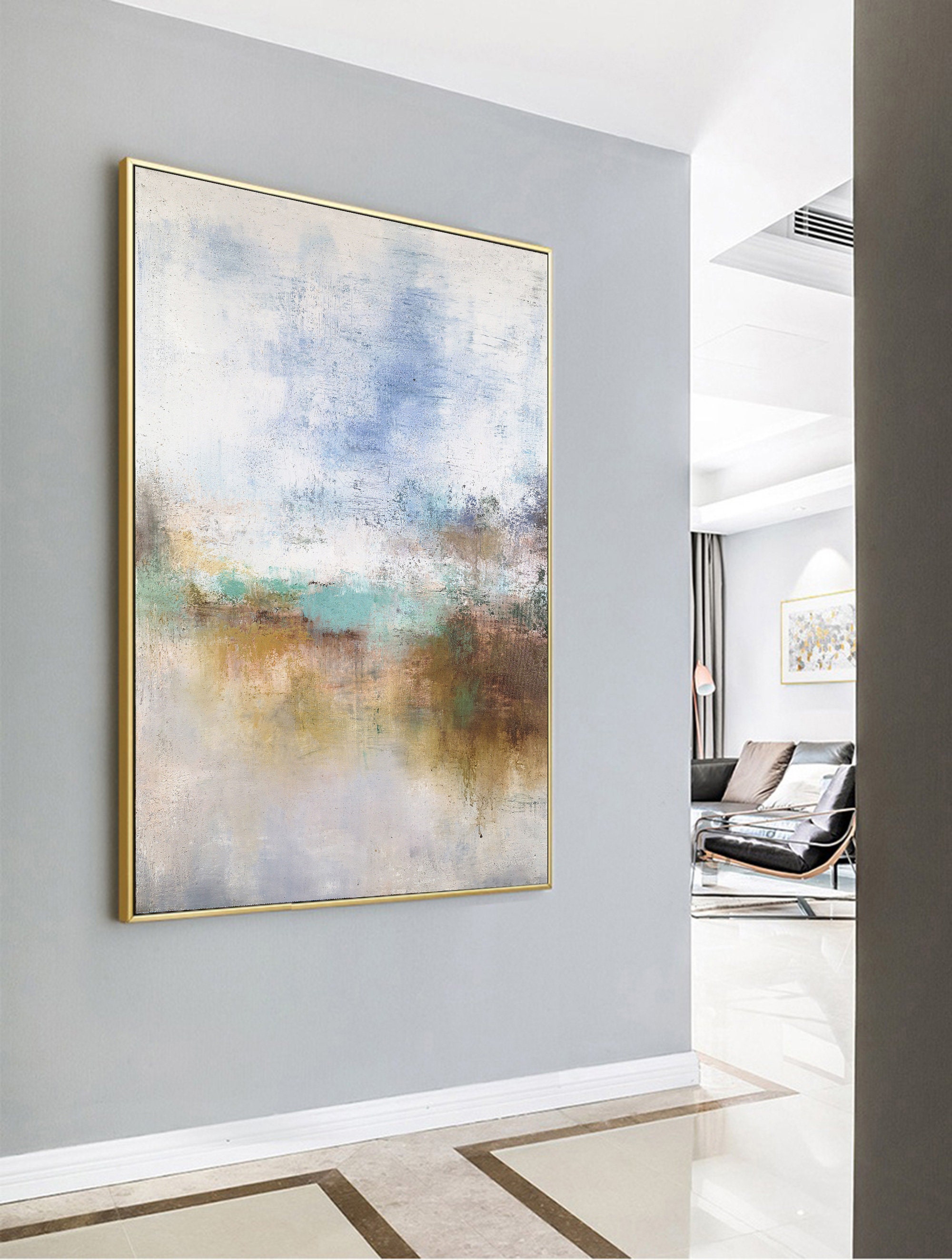 Landscape Abstract Painting Brown Abstract Painting Original | Etsy