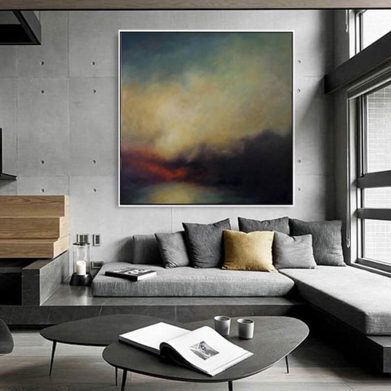 Sky Abstract Art PaintingLarge Canvas Oil PaintingNature | Etsy España
