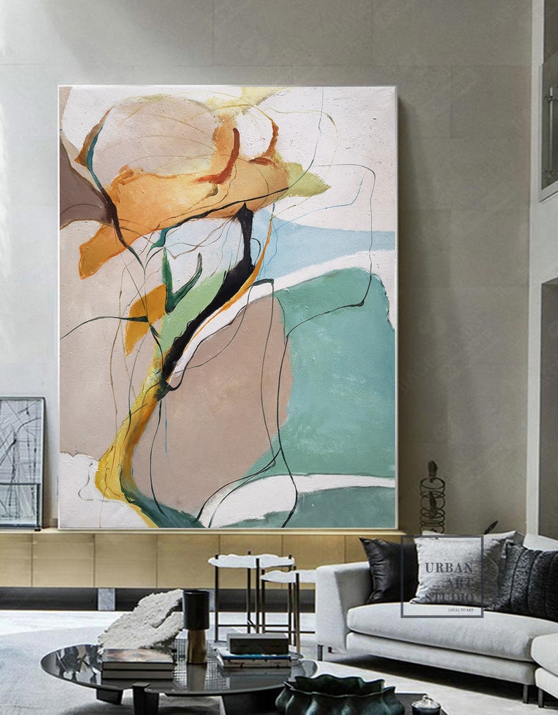 Original Green Abstract Painting Minimalist Abstract - Etsy