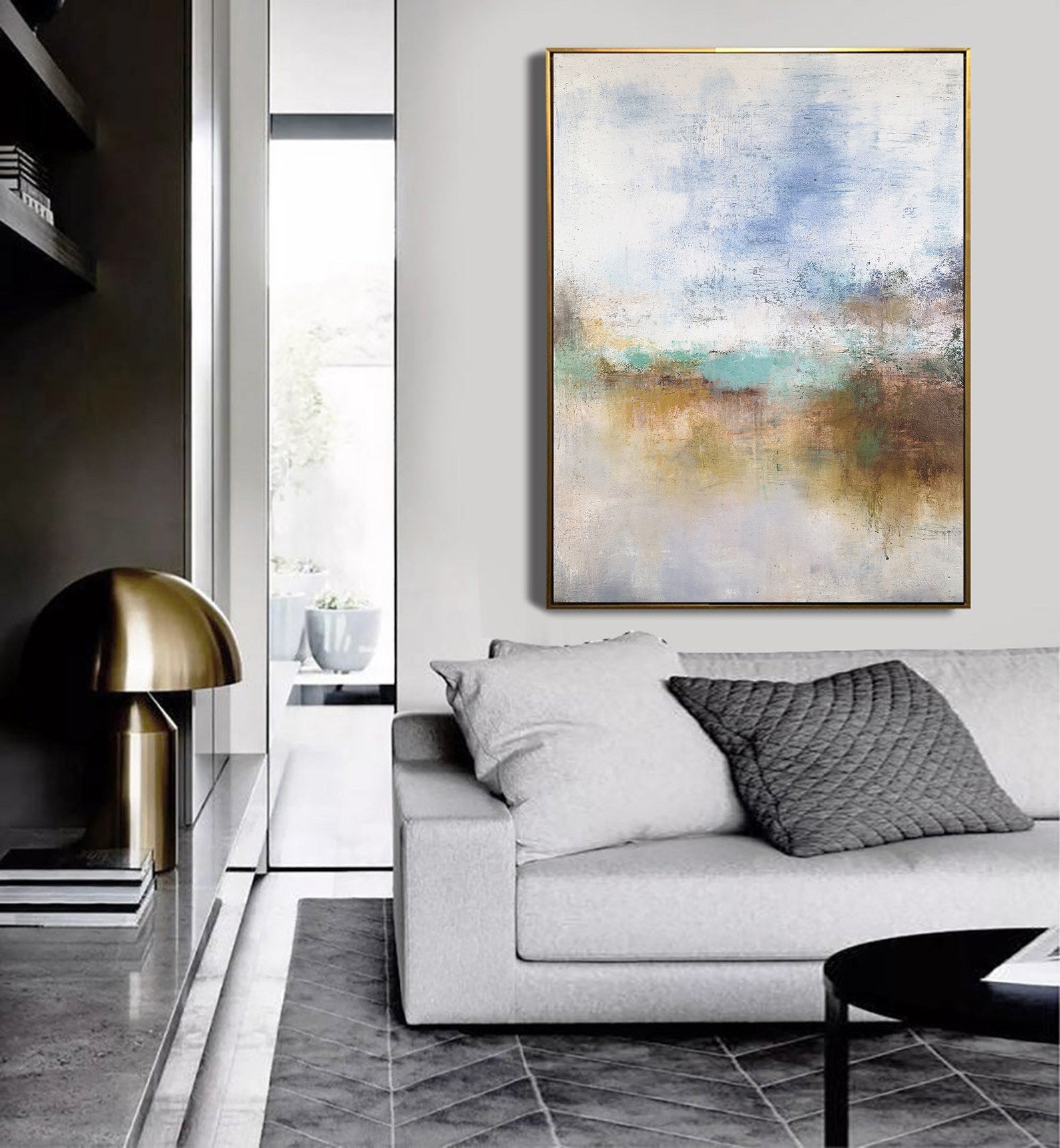 Landscape Abstract Painting Brown Abstract Painting Original - Etsy UK