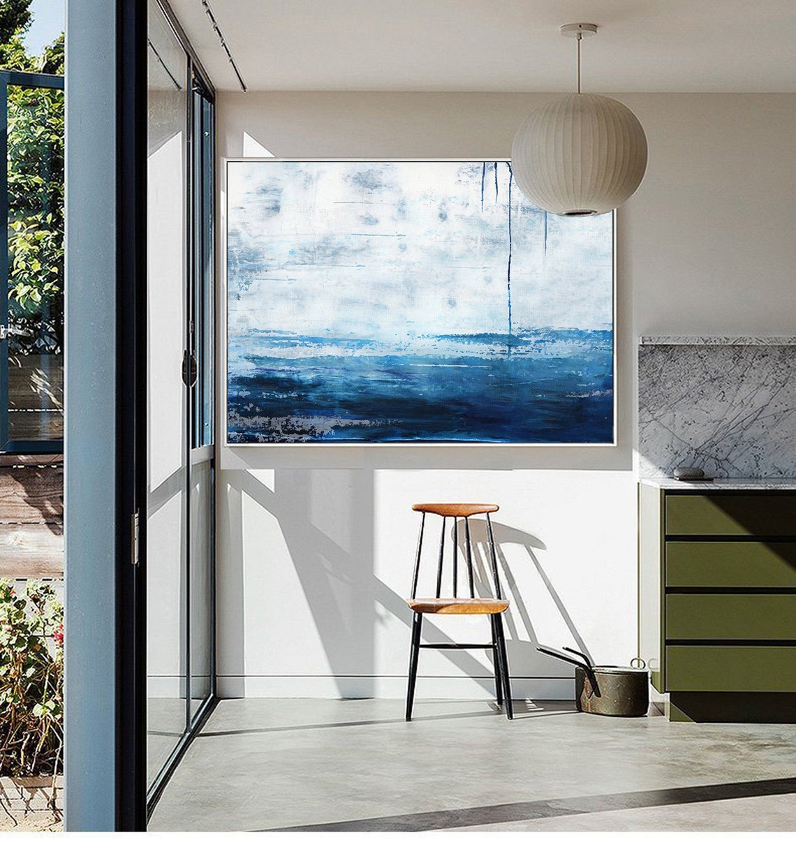 Original Abstract Canvas Wall Art Office DecorBeige Painting | Etsy