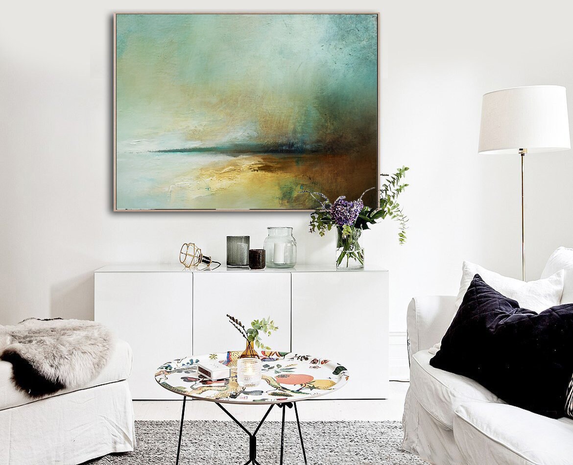 Sky Abstract Painting on Canvaslarge Abstract Art Oil - Etsy