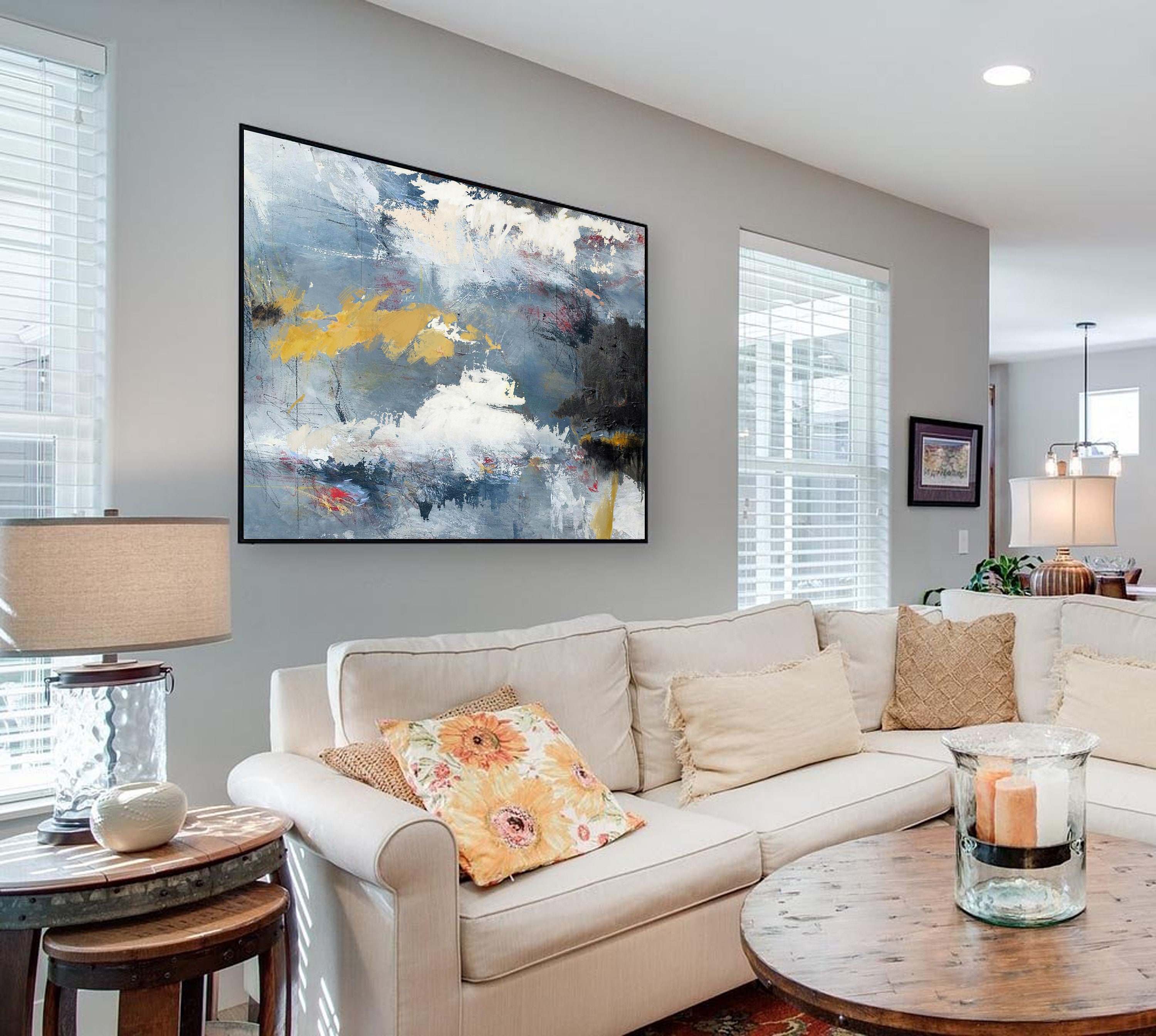 Large Cloud Abstract Art Oil Paintingsky Abstract Painting on - Etsy