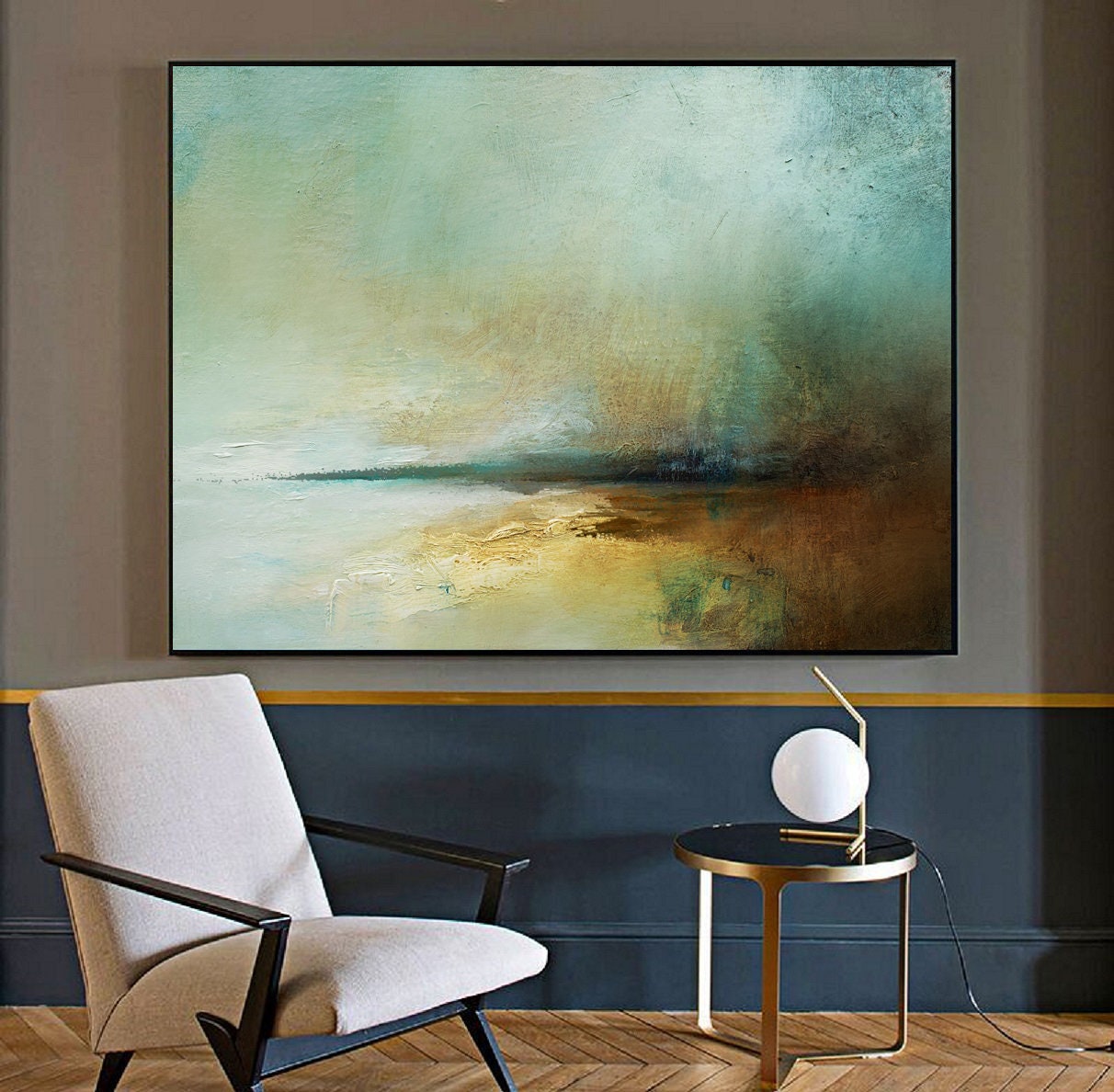 Sky Abstract Painting on Canvaslarge Abstract Art Oil - Etsy