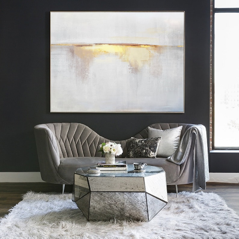 Sunrise Landscape Paintinglarge Abstract Painting on - Etsy