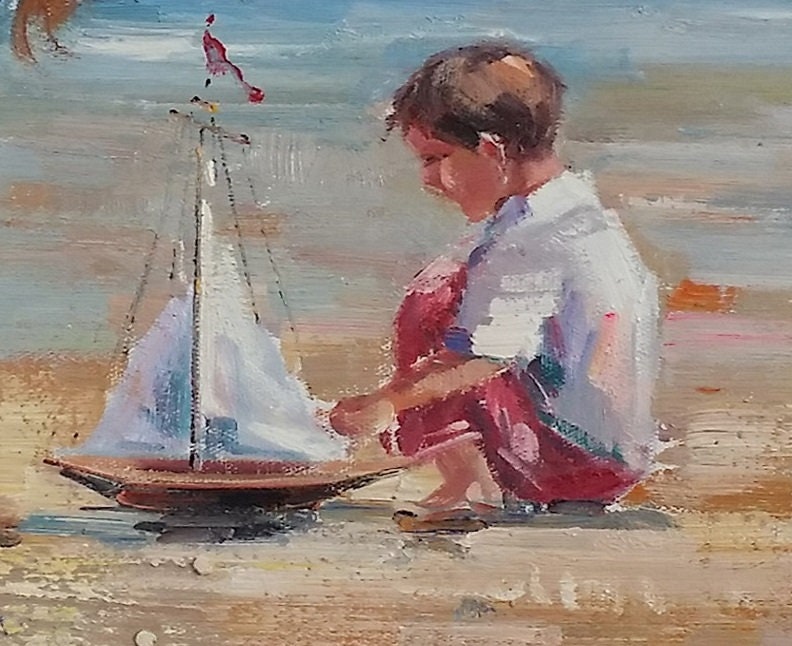 Original Kids PaintingChild Portrait Oil PaintingSmall Wall | Etsy