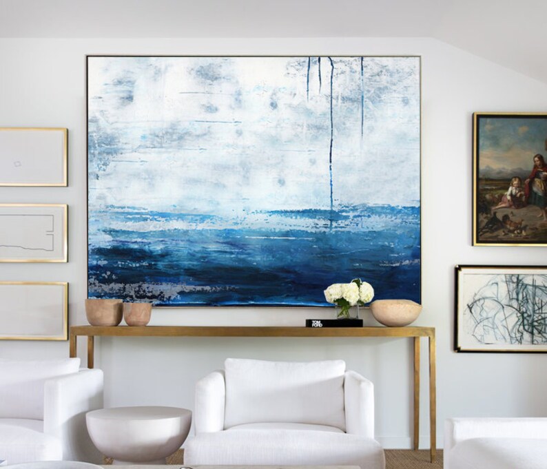 Original Abstract Canvas Wall Art Office Decorbeige Painting - Etsy