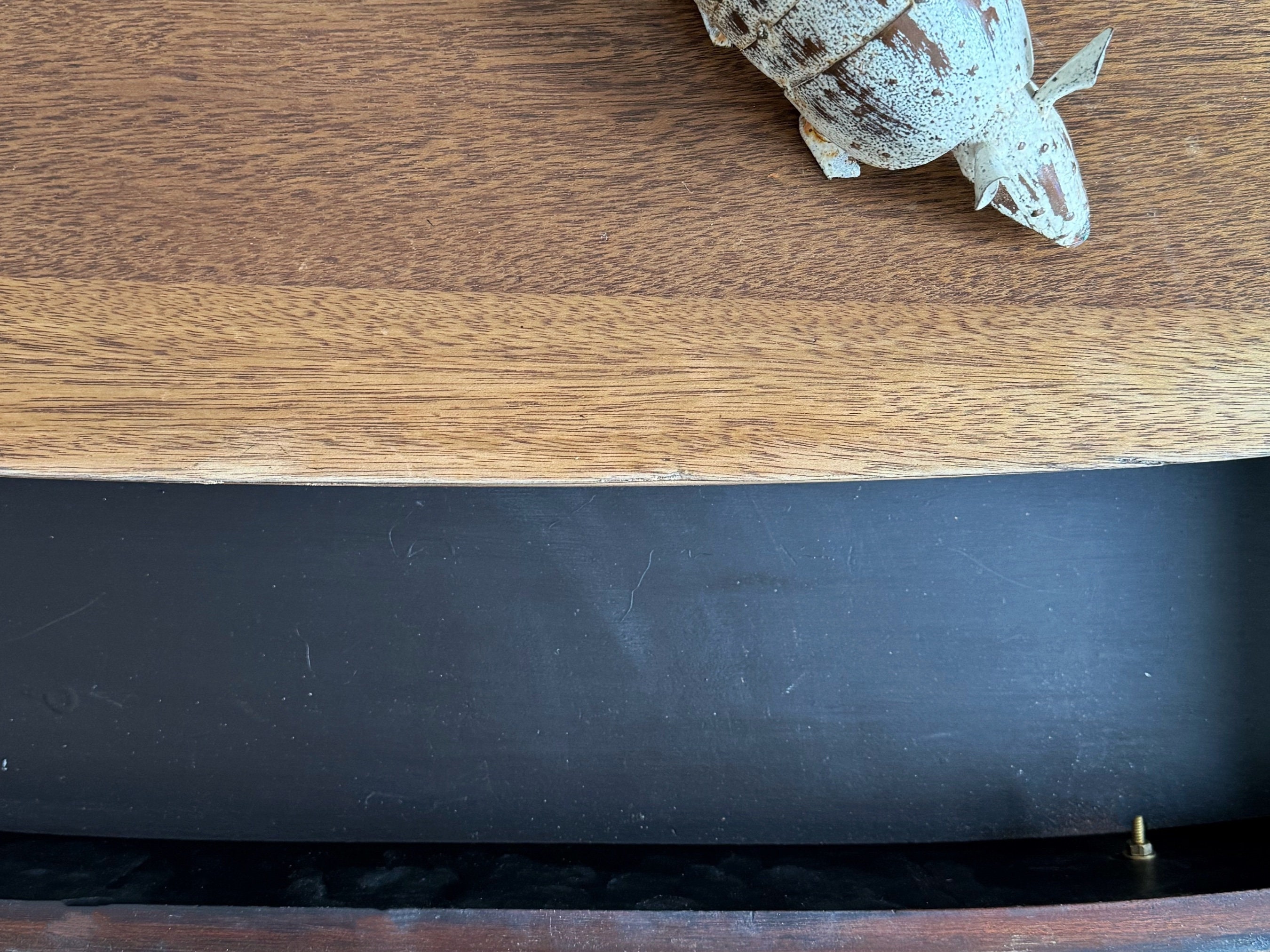 2-drawer Buffet Cabinet Vintage Cupboard Hand-painted Furniture One-of ...